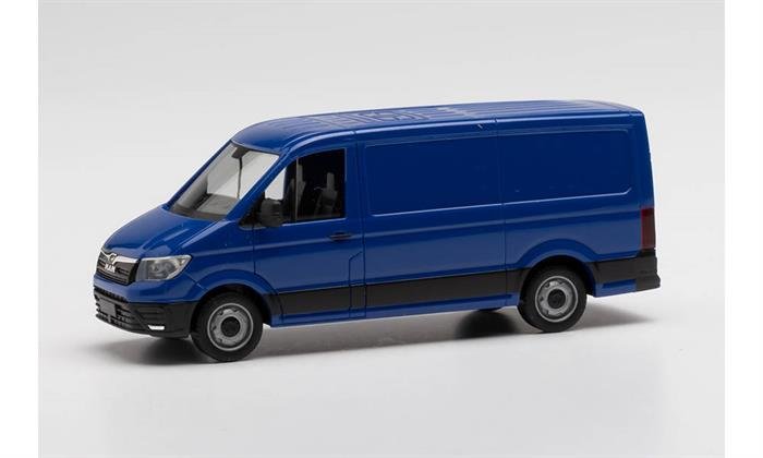 MAN TGE box type low roof, ultramarine blue - 1:87 / H0 - Herpa - Biler ...