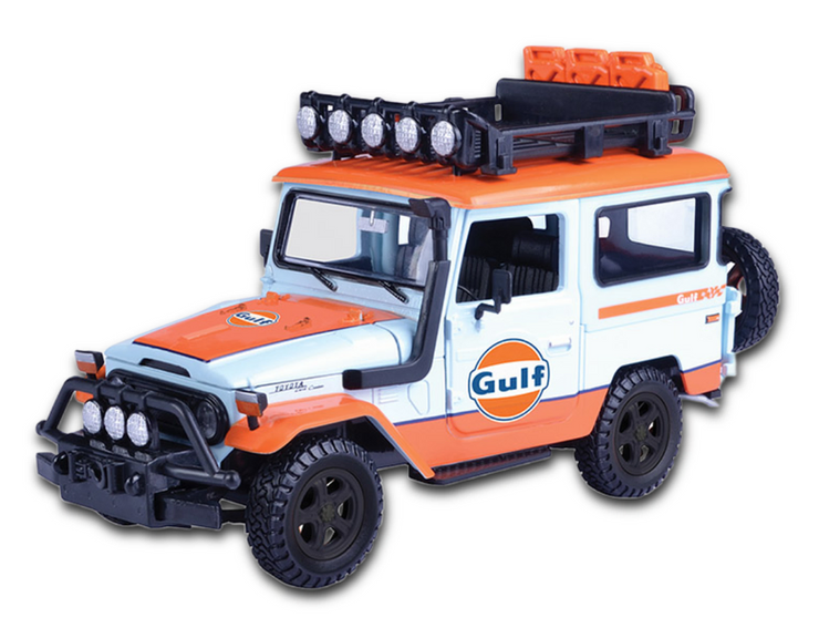 1974 Toyota FJ40 hard top off road version with roof rack "Gulf" - 1:24 ...