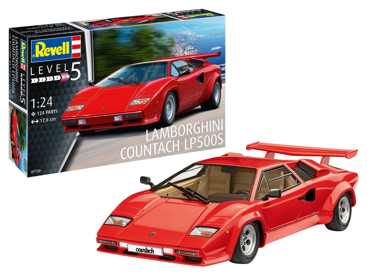 Lamborghini Countach LP500S - 1:24 - Revell - Byggesæt - SCANHOBBY